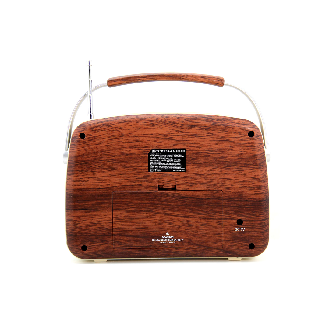 Portable Retro Radio with Built-in Rechargable Battery – EMERSONAUDIO