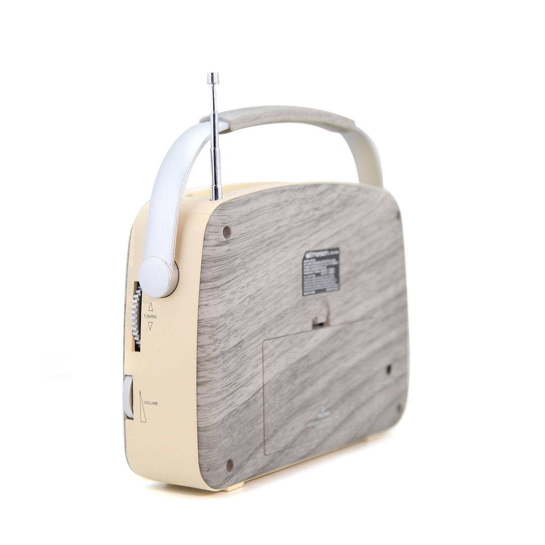 Portable Retro Radio with Built-in Rechargable Battery – EMERSONAUDIO