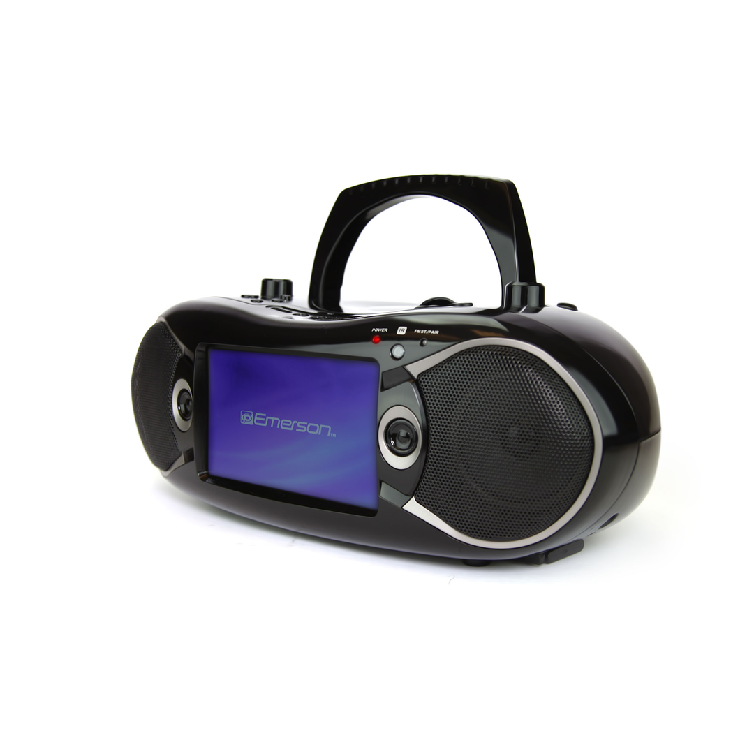 7”Bluetooth® DVD Boombox with AM/FM Radio & Digital TV – EMERSONAUDIO