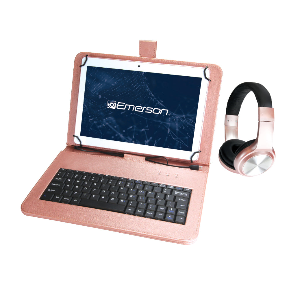 10.1" Tablet Combo with Headphones and USB Keyboard – EMERSONAUDIO