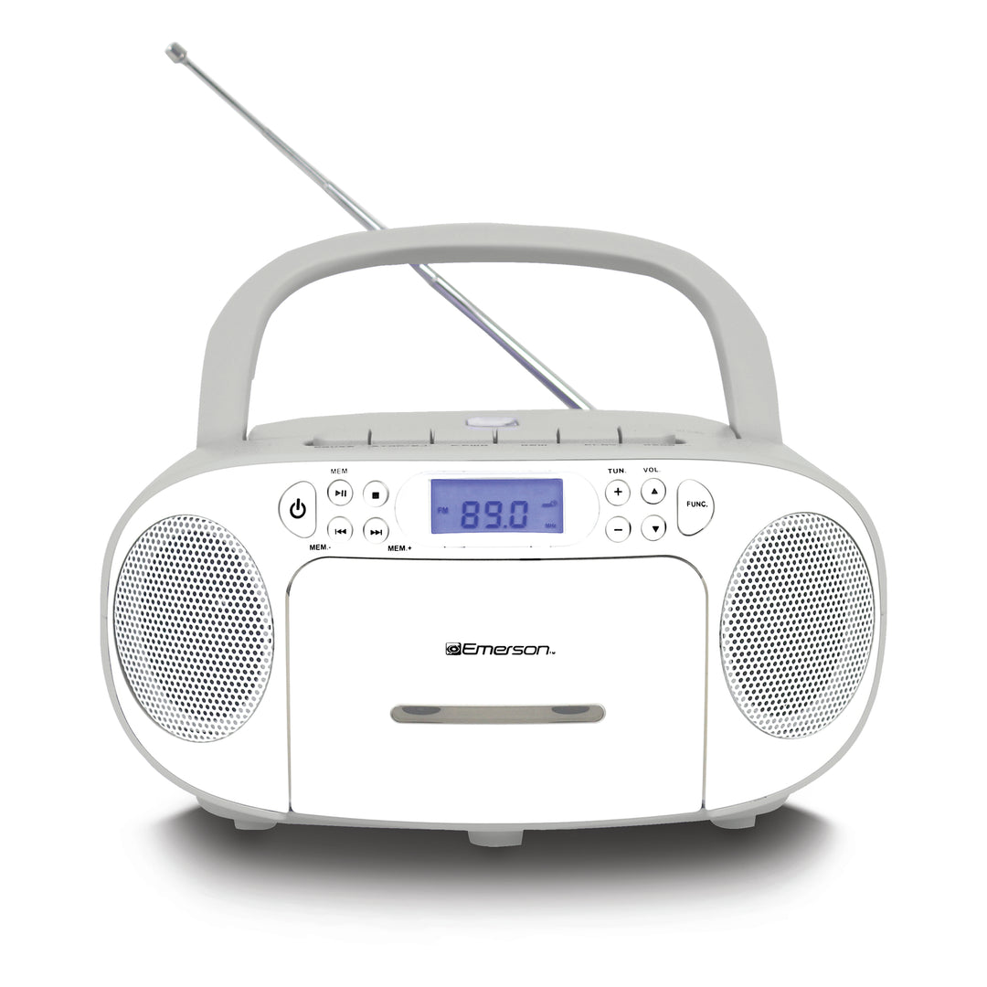 Portable CD / Cassette Player with AM/FM Stereo – EMERSONAUDIO