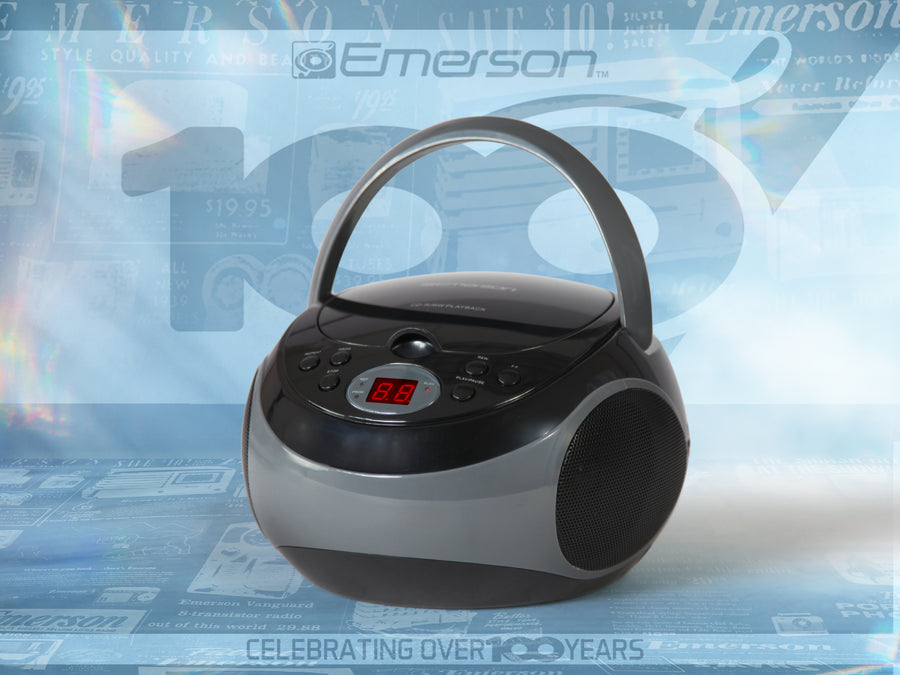 Portable CD Player with AM/FM Radio – EMERSONAUDIO