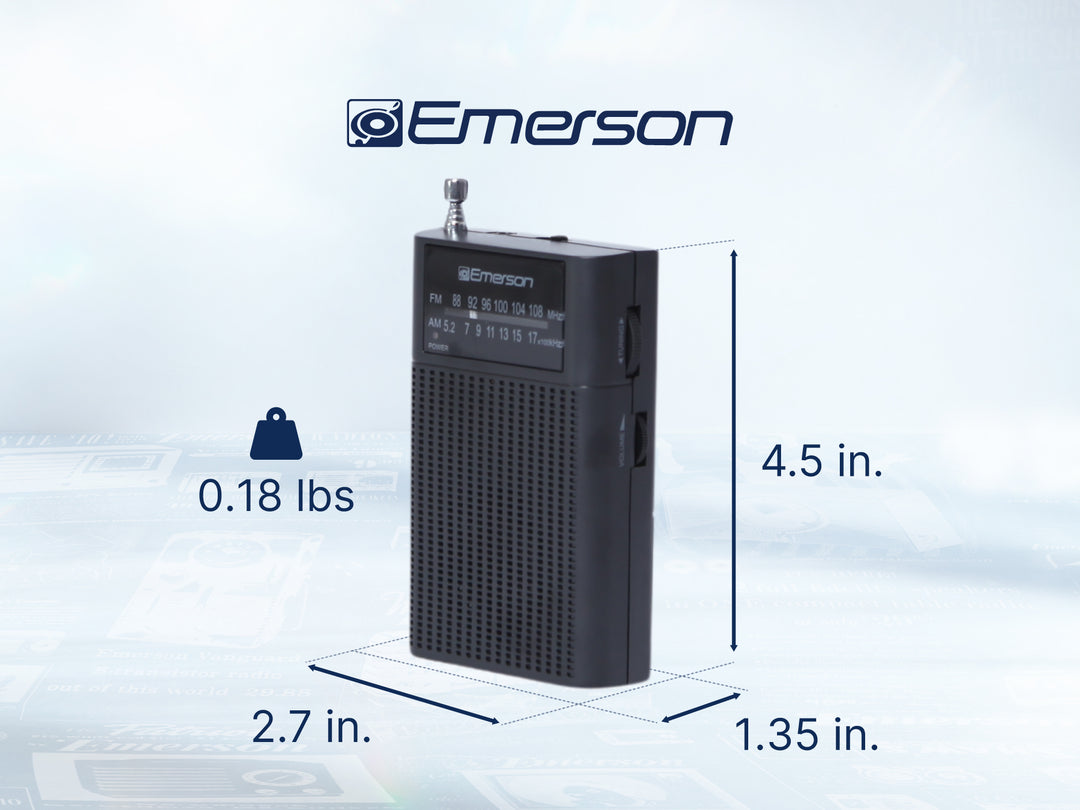 Portable AM/FM Radio – EMERSONAUDIO