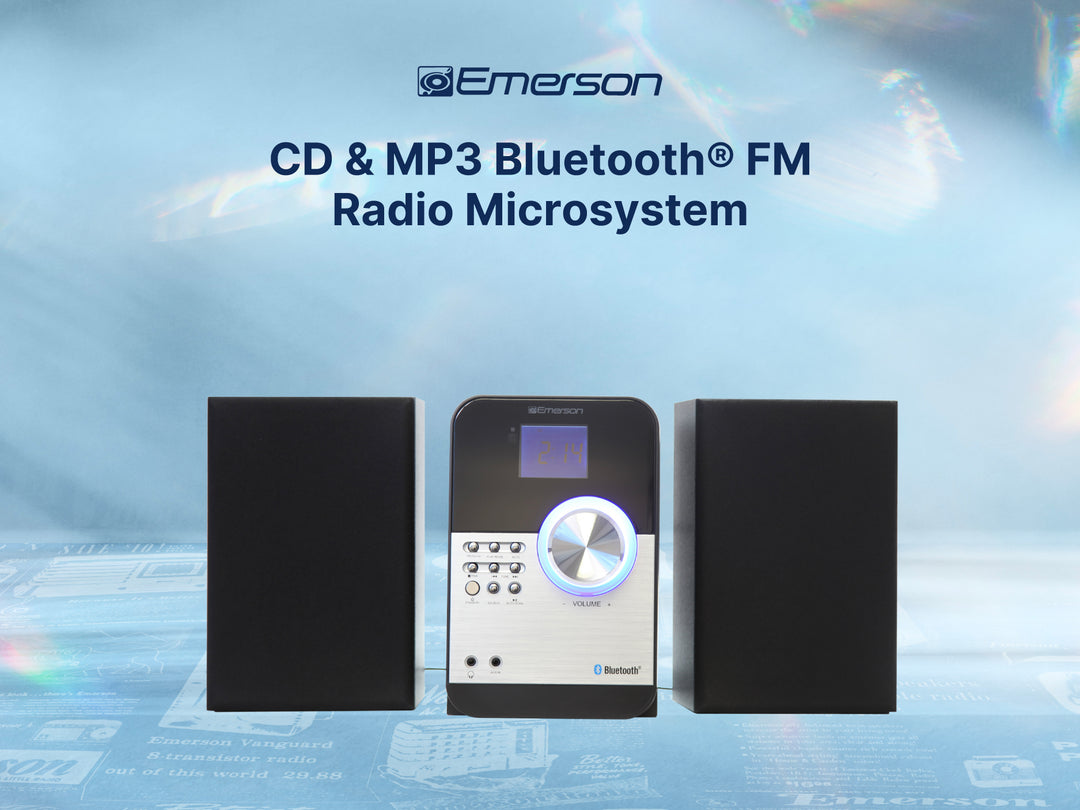 CD & MP3 Bluetooth® FM Radio Microsystem – EMERSONAUDIO