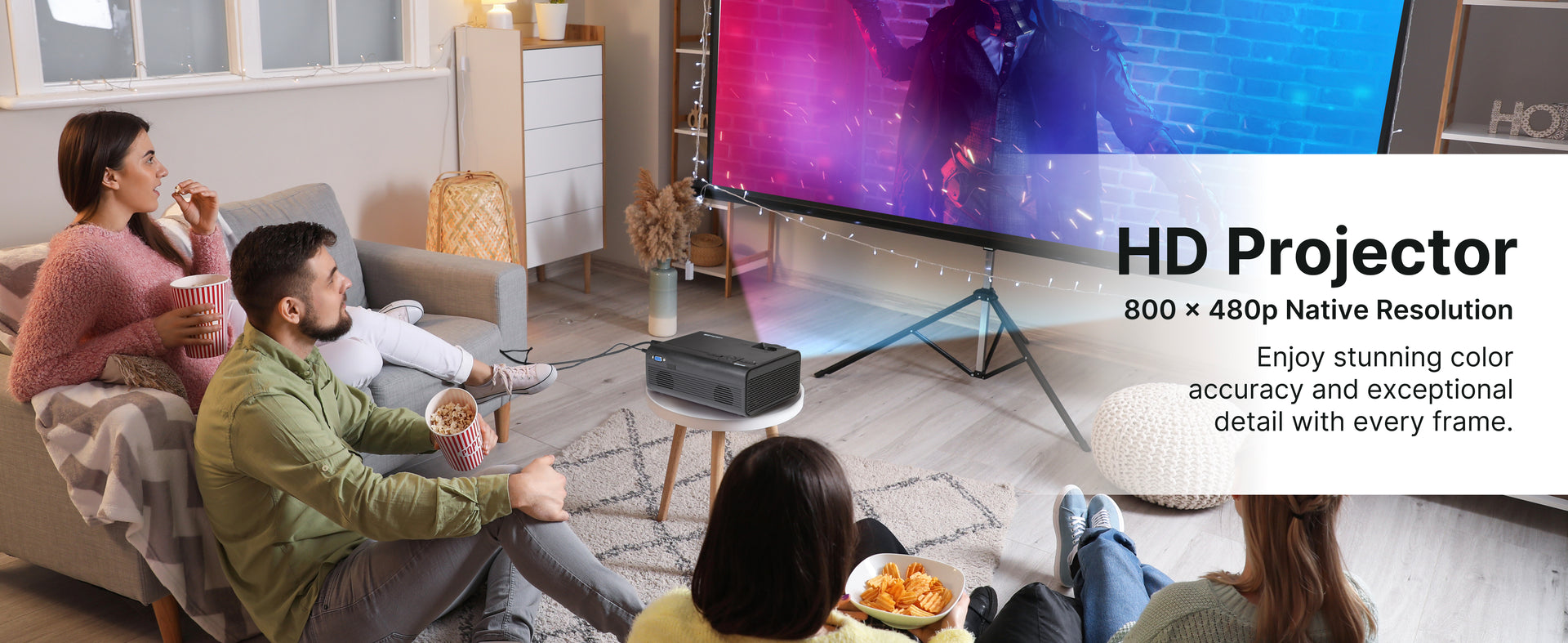 150″ Home Theater LCD Projector – EMERSONAUDIO