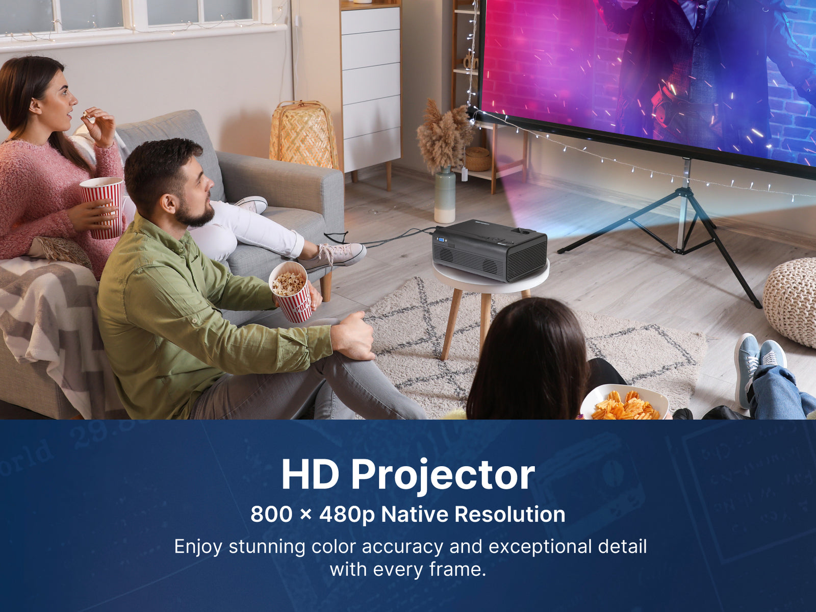 150″ Home Theater LCD Projector – EMERSONAUDIO