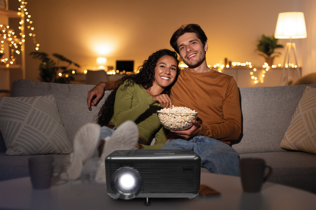 150" Home Theater LCD Projector with Built-In DVD Player – EMERSONAUDIO